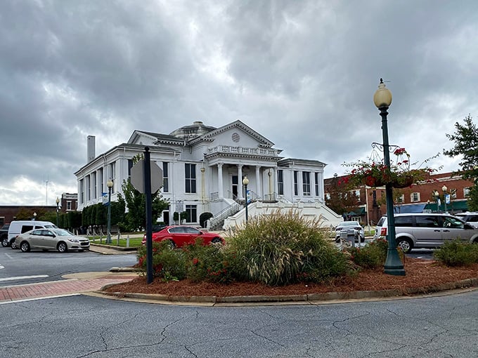 The Laurens County Courthouse stands like a Southern matriarch in her Sunday best – stately, dignified, and the keeper of countless community stories.