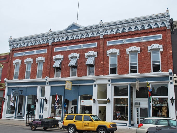These aren't movie set facades&mdash;Manistee's downtown buildings are the real McCoy, preserved from the lumber boom era with meticulous care.