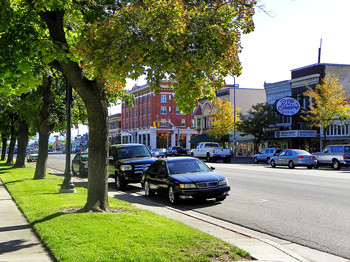 Tree-lined streets frame Logan's downtown, where autumn transforms the city into a painter's palette and locals stroll without checking their watches.