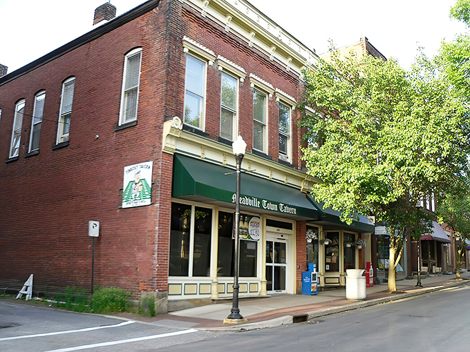 The Meadville Town Tavern stands as a brick-and-mortar testament to the town's history. Where stories flow as freely as the drinks.