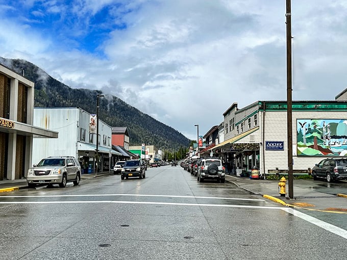 Downtown Petersburg captures that perfect small-town vibe where wilderness and civilization shake hands on friendly terms.