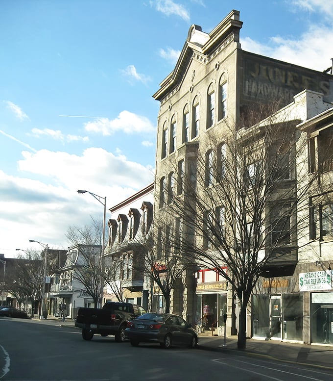 Stately architecture lines downtown Shamokin, where century-old buildings have found new purpose while maintaining their dignified presence.