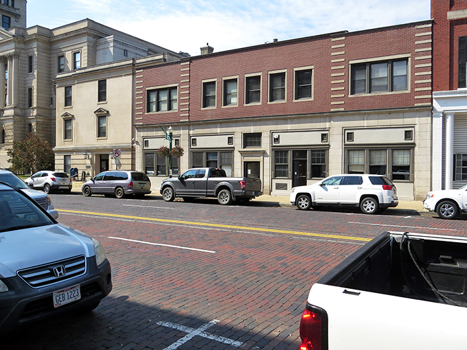 Another angle of downtown proves that sometimes the best things in Ohio come wrapped in red brick.