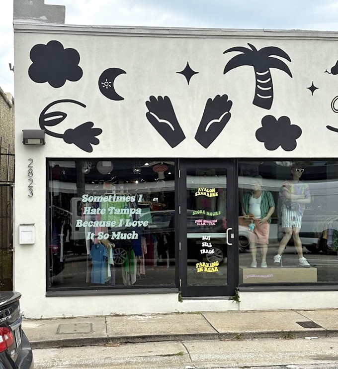 "Sometimes I Hate Tampa Because I Love It So Much" &ndash; the most honest window display in Florida retail history.