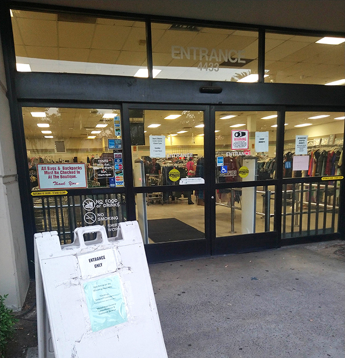 The entrance beckons with promises of discoveries within. That "No Food or Drink" sign isn't just store policy&mdash;it's protecting future family heirlooms from your morning latte.