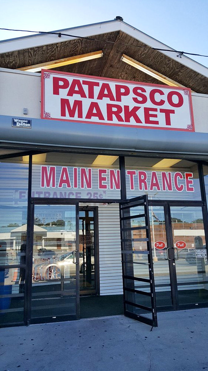 The gateway to bargain paradise beckons with its no-frills signage&mdash;like the entrance to Narnia, if Narnia sold slightly used power tools.