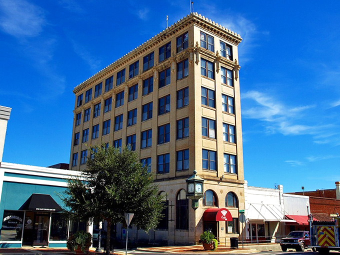 The First National Bank Building stands tall as a reminder that Andalusia's architecture has more character than most modern glass boxes.