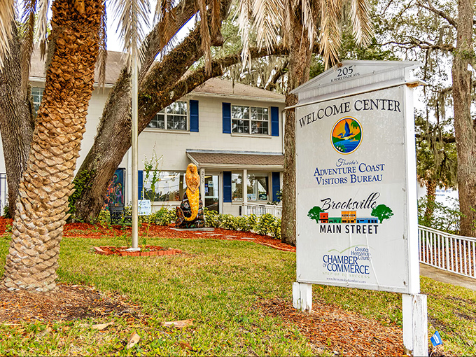 The Welcome Center greets visitors with Southern hospitality and palm trees&mdash;your first hint that Brooksville offers Florida living without coastal price tags. 