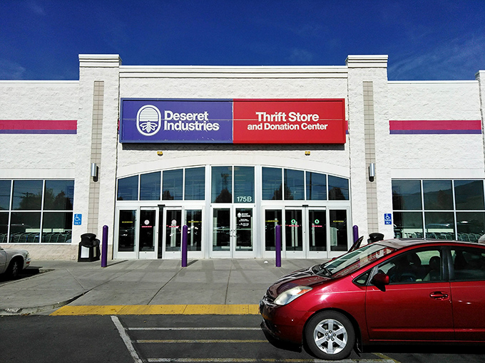 Blue skies and bargains await! The distinctive blue and red signage has become a beacon of hope for budget-conscious shoppers across Utah.