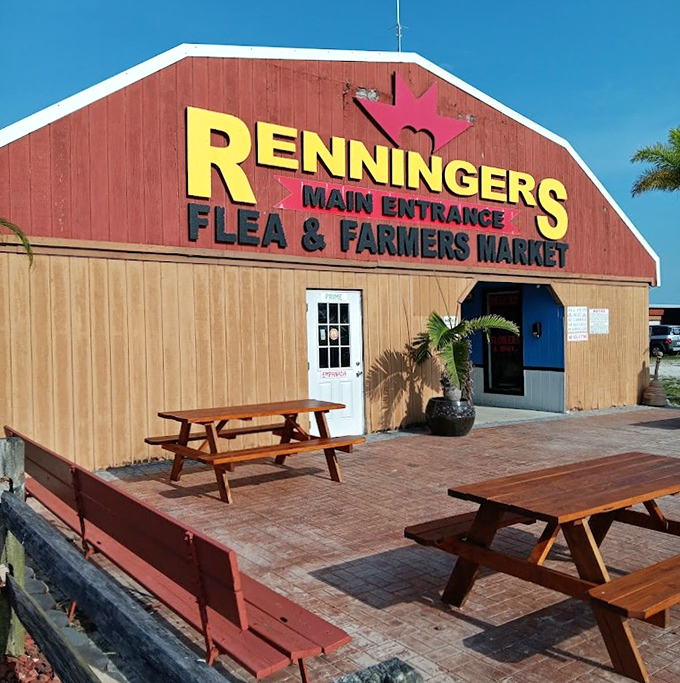 The iconic red barn entrance welcomes treasure hunters with the promise of discoveries that'll have friends asking, "You paid HOW little for that?"