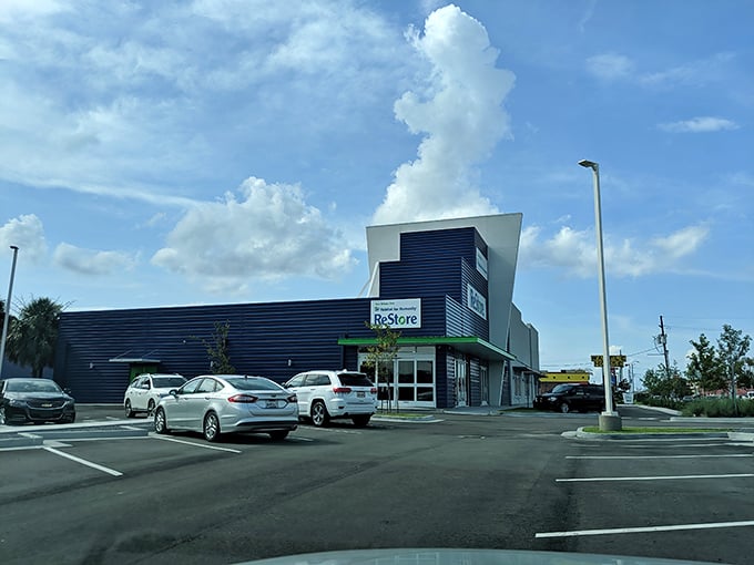 That welcoming entrance promises treasures within &ndash; like finding the wardrobe to Narnia, but with better furniture deals.