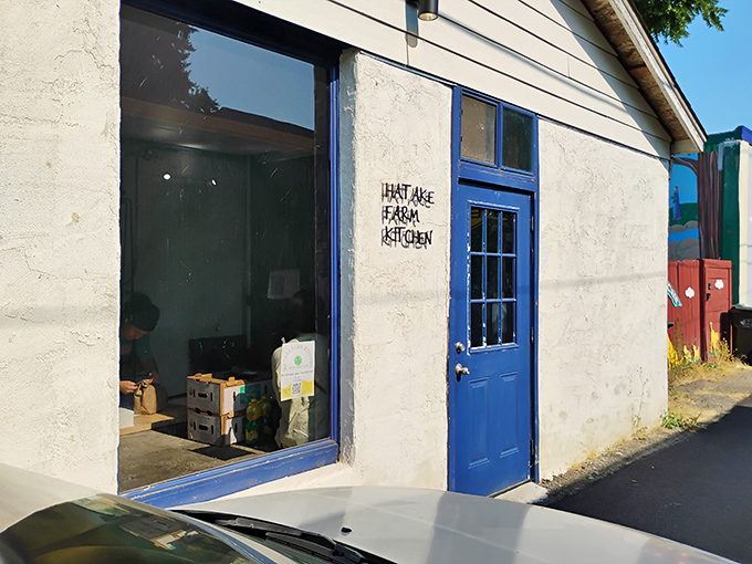 Hatake Farm Kitchen represents Willits' unpretentious charm &ndash; a blue door leading to farm-fresh goodness without the hipster markup you'd find in bigger cities.