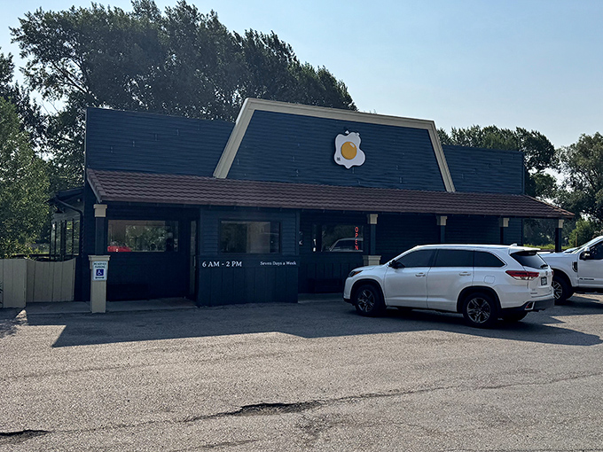 Lollypops caf&eacute; serves up hearty breakfasts under that cheerful egg sign. The perfect fuel before a day of Wyoming adventure.