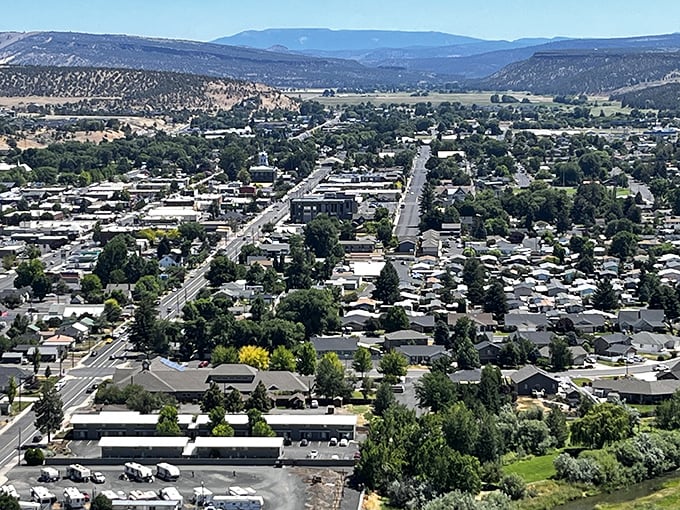 Prineville unfolds like nature's amphitheater, nestled between rolling hills and rimrock canyons. From above, you can almost see your retirement dollars stretching further.