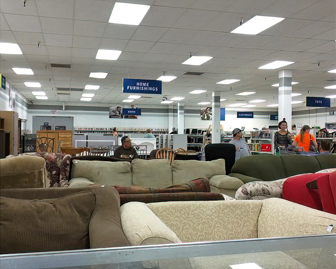 Sofa safari at its finest! Navigate through this furniture jungle where yesterday's living rooms await their second act in your home.