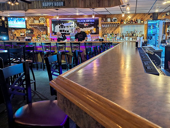 The bar area&mdash;where Wisconsin old fashioneds flow freely and strangers become friends over stories and spirits.