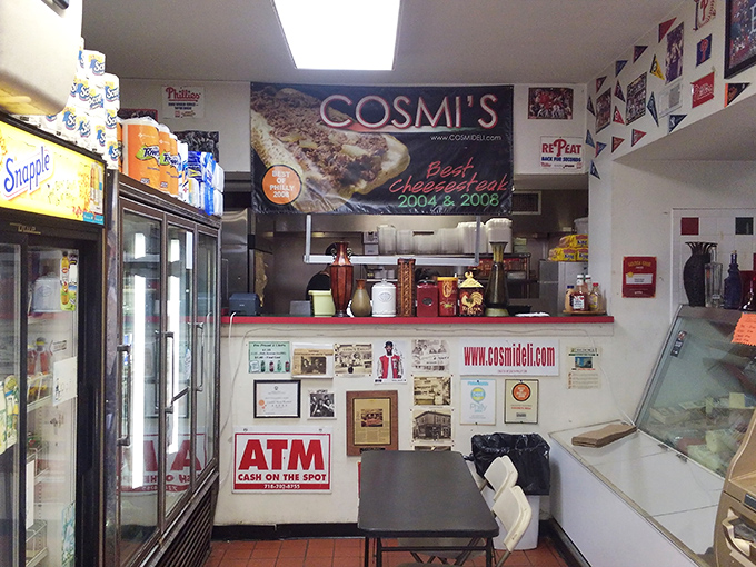 Step inside and feel the no-frills charm of a true Philadelphia deli. Sports memorabilia and awards line the walls&mdash;proof that sandwich artistry is serious business here.
