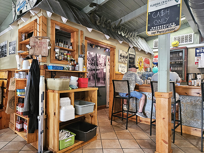 Inside, the restaurant's interior tells Florida's story through vintage signs and weathered wood &ndash; a museum of Sunshine State heritage where breakfast is the main exhibit.