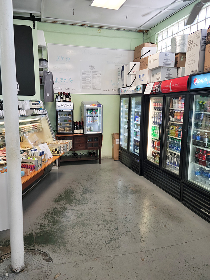 No-frills interior with a purpose: this isn't where you come for the decor, but for what's behind that seafood counter. The best restaurants often look like this.