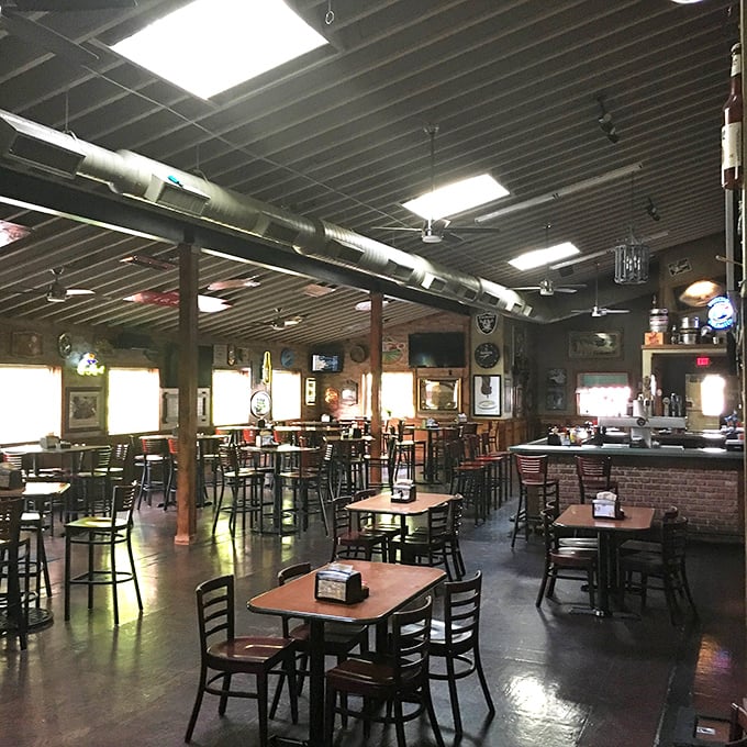Inside, wooden beams and brick walls create that perfect "everybody knows your name" vibe where comfort food tastes even better. 