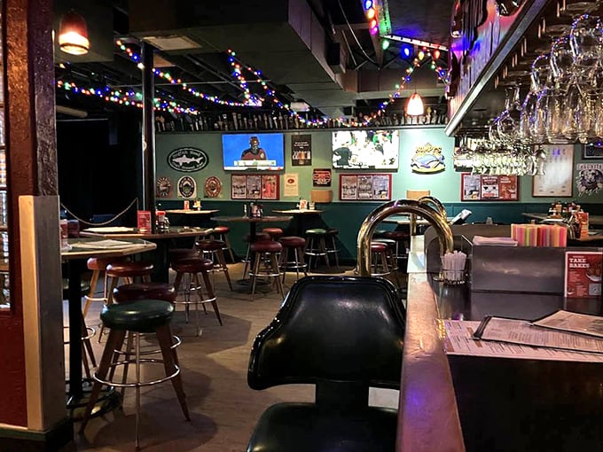 Colorful string lights dance overhead as bar stools await their next patrons. This isn't just a meal&mdash;it's an Alaskan institution where stories flow as freely as the local brews.