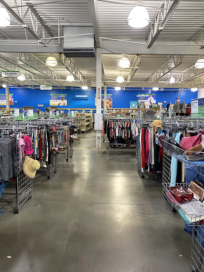 Aisles that seem to stretch into infinity, each one a potential gold mine. The neat organization makes treasure hunting less chaotic than a Black Friday stampede.