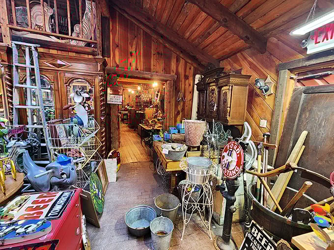 Step inside and prepare for sensory overload! Narrow pathways wind through treasures stacked floor-to-ceiling, like a Netflix show about hoarding&mdash;except everything's for sale.