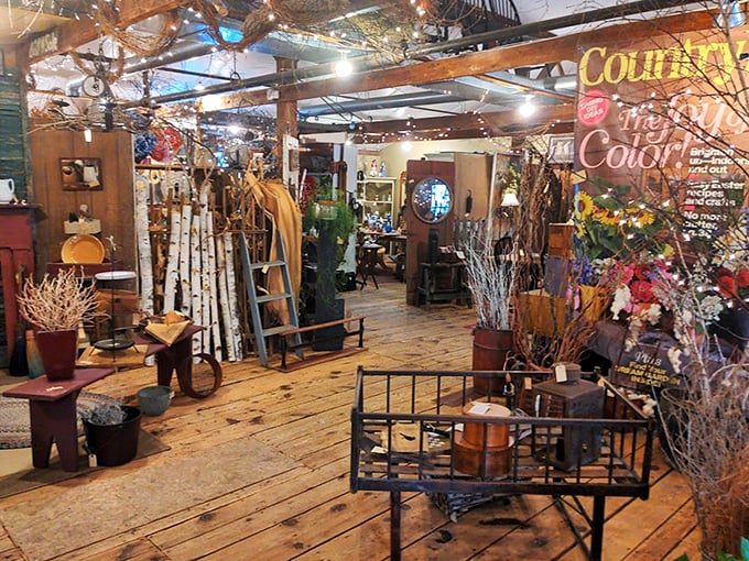 Step inside and the adventure begins! Rustic wooden floors, exposed beams, and treasures as far as the eye can see create an irresistible labyrinth of nostalgia.