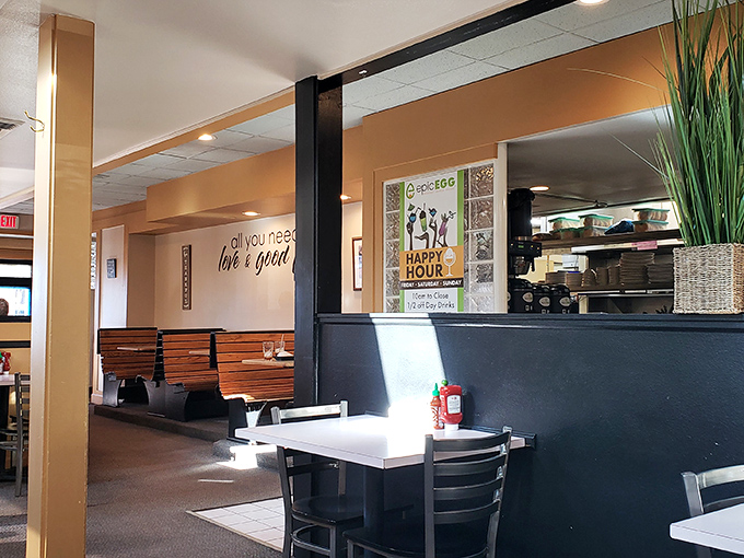 "All you need is love & good food" isn't just wall art here&mdash;it's the restaurant's entire philosophy served alongside your morning coffee.