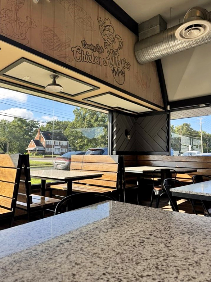 Modern meets cozy in this thoughtfully designed space where the exposed ductwork somehow makes everything feel more authentic and inviting.