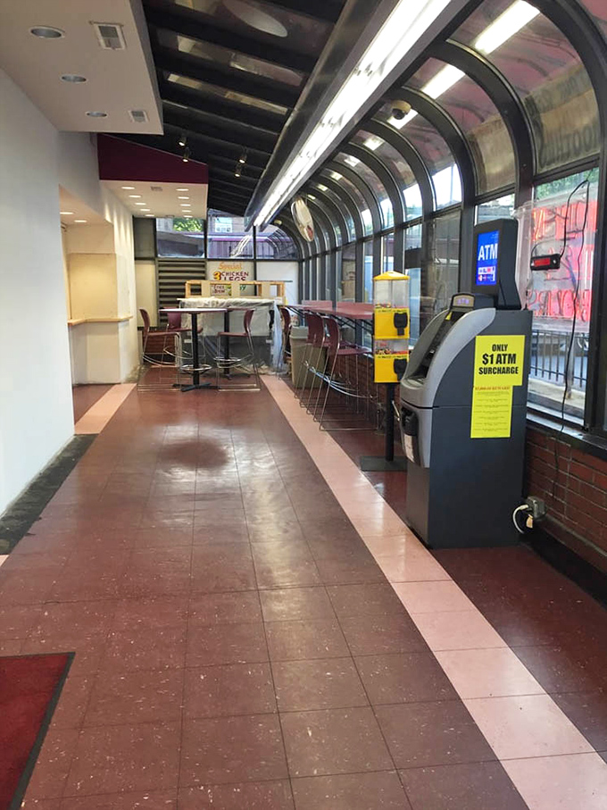 The interior might be no-frills, but that just means they're putting all their energy where it matters: into the donuts.