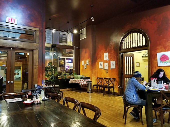 Step inside where soaring ceilings and artistic walls create the perfect backdrop for your most important meal of the day.