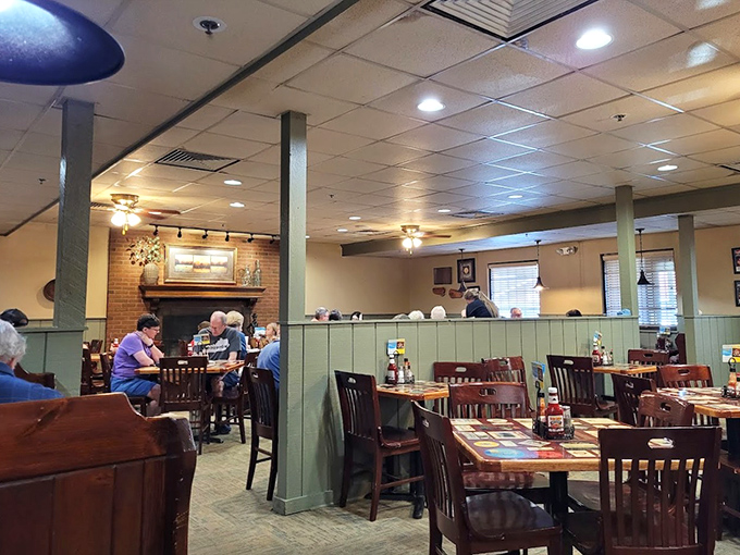 The cozy dining room proves that sometimes the best meals happen in spaces that feel like your favorite neighbor's house.