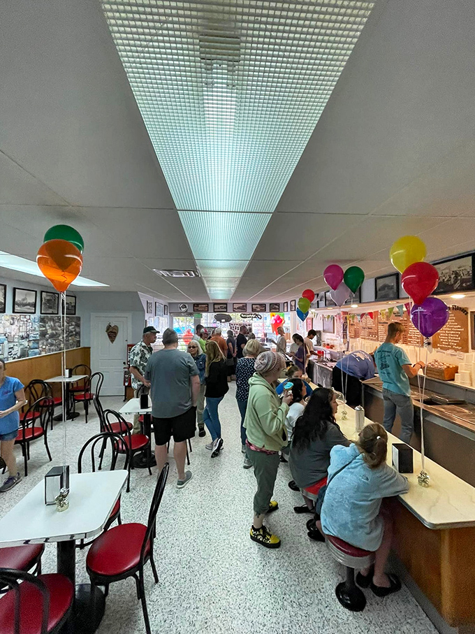 When the line stretches this far, you know you've discovered something worth waiting for, possibly worth moving here for.