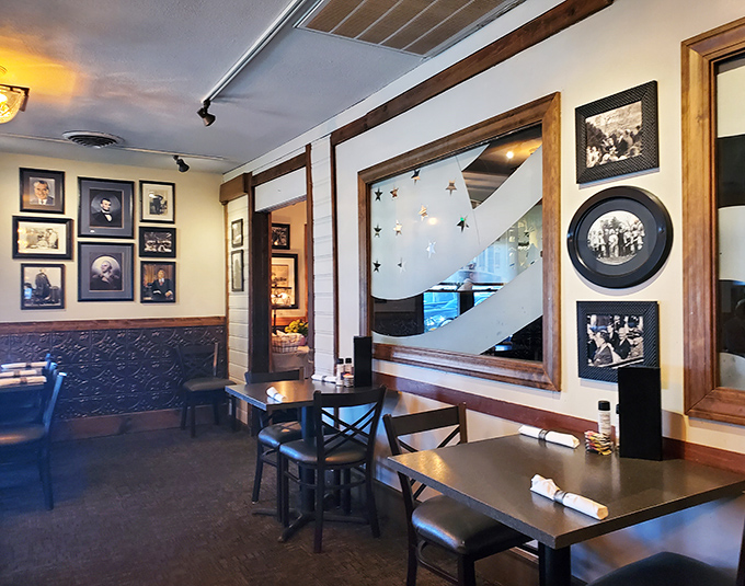 History adorns the walls while cozy tables invite intimate conversations. This isn't just dining&mdash;it's time travel with better food.