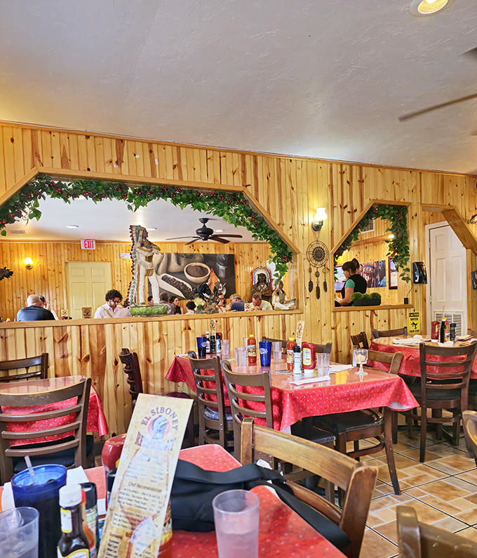 Pine-paneled walls and red checkered tablecloths create the perfect no-nonsense backdrop for serious eating. This isn't Instagram food&mdash;it's the real deal.
