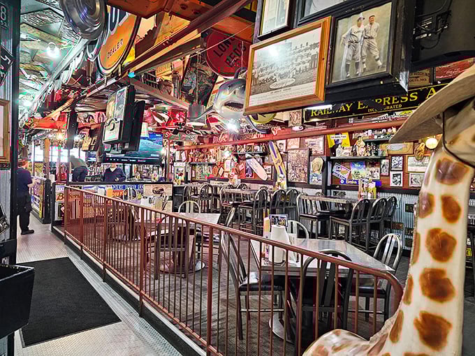 Somewhere between a Hard Rock Cafe and your eccentric uncle's garage sale lies this treasure trove of Americana. Every inch tells a story.