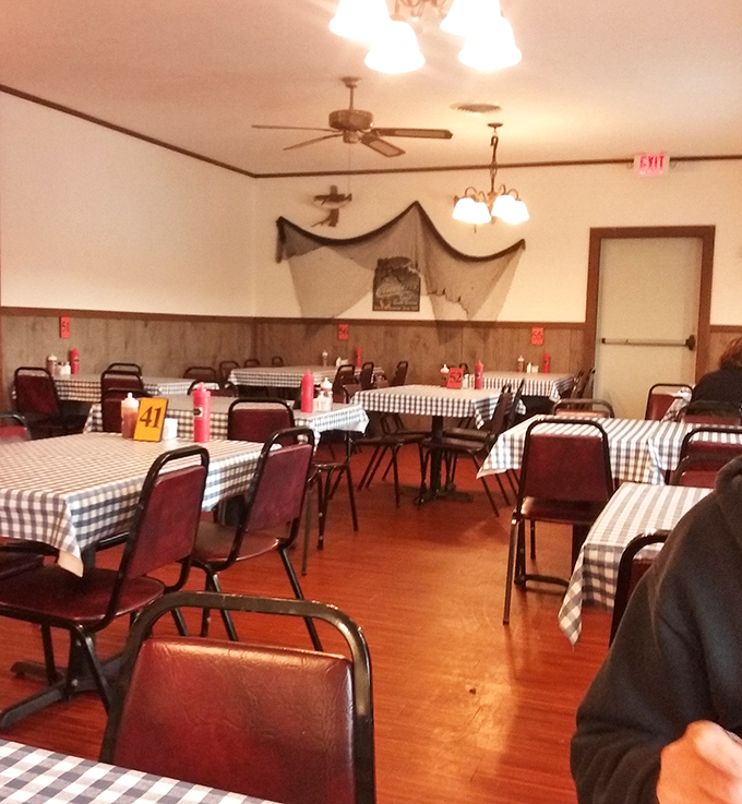 Classic checkered tablecloths and fishing nets create that perfect "we're serious about seafood but not about formality" vibe that makes everyone feel instantly at home.
