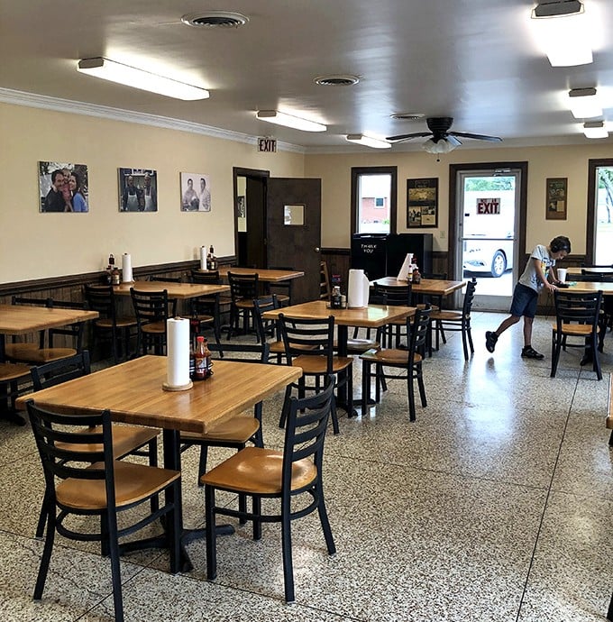 Simple tables, paper towel rolls, and the promise of barbecue perfection&mdash;Skylight Inn knows fancy tablecloths would just get in the way.
