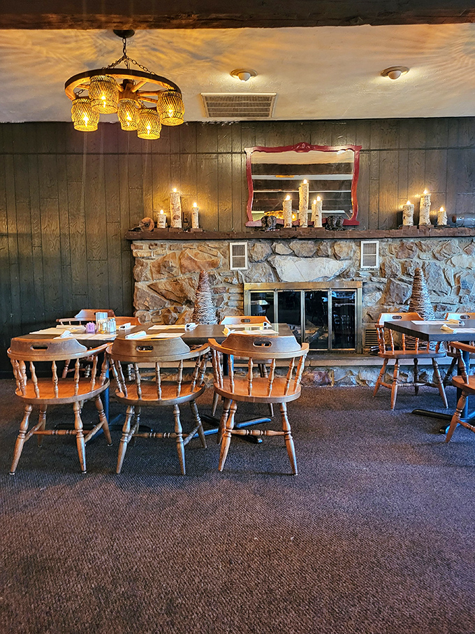 Step inside to discover a dining room where rustic meets refined &ndash; that stone fireplace isn't just for show during Ohio's winter months.