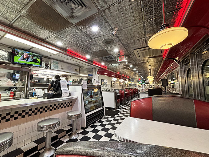 Step inside and you're transported to the 1950s&mdash;checkerboard floors, chrome accents, and red vinyl booths that have witnessed countless breakfast epiphanies and late-night confessions.