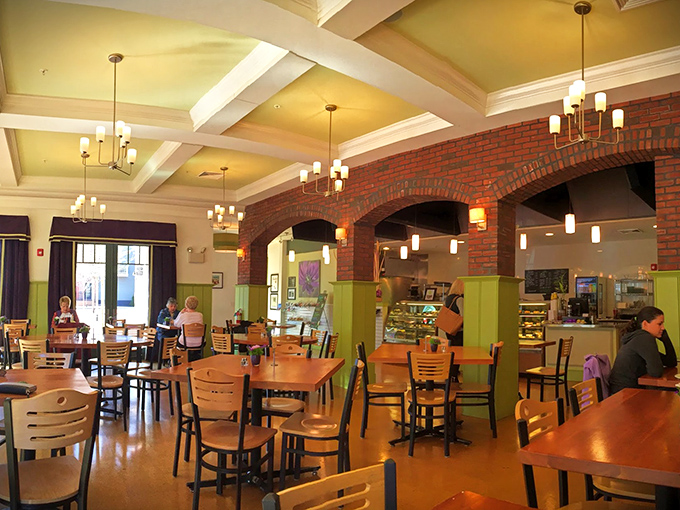 Step inside to discover brick archways and warm lighting that make every meal feel like a special occasion.