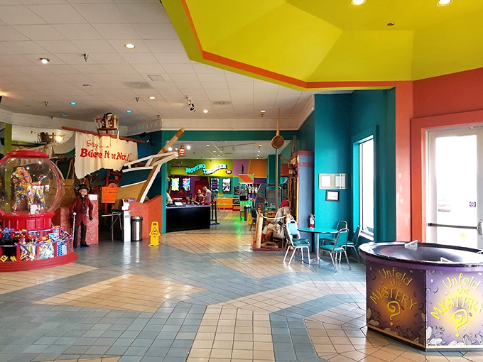 Step inside and the real fun begins. Vibrant colors assault your senses like a carnival designed by someone who's never heard of beige. 