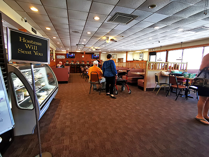 Step into nostalgia at Marysville All American Diner, where the "Hostess Will Seat You" sign isn't just information—it's a promise of hospitality that's become an endangered species.