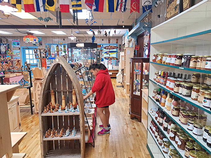 Inside Dutch Haven, flags hang from the ceiling like a United Nations of sugar enthusiasts who've made the pilgrimage for Pennsylvania's most famous pie.