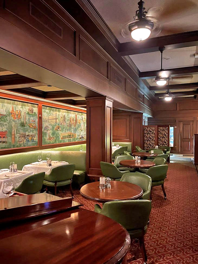 Step inside and time slows down&mdash;rich mahogany, plush green chairs, and vintage murals create an atmosphere where Frank Sinatra wouldn't look out of place.