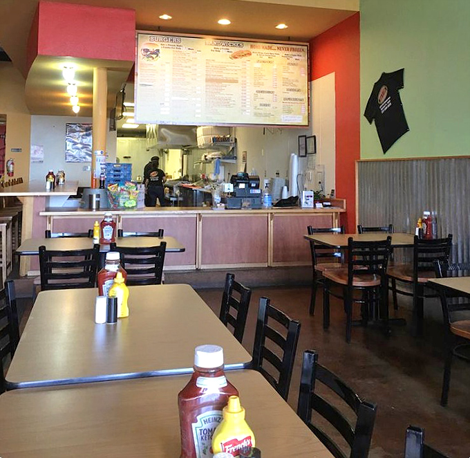 No fancy fonts or complicated descriptions here &ndash; just honest menu boards listing burger bliss in chalk-written simplicity.