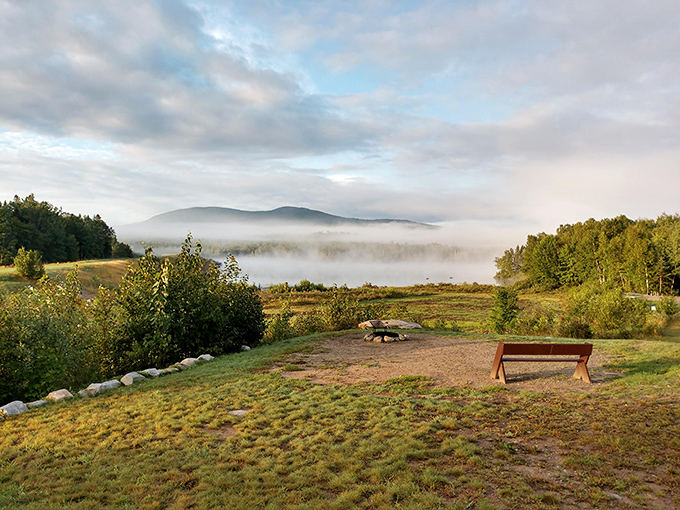 Nature's morning show doesn't require tickets. This misty mountain view is what retirement dreams are made of.
