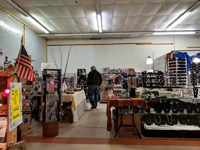 Jewelry displays that sparkle under fluorescent lights prove that finding the perfect accessory doesn't require a trip to the mall.