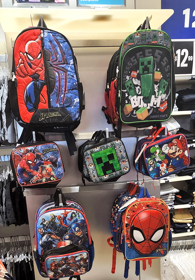Superhero dreams at super savings! Spider-Man, Minecraft, and Mario backpacks ready to carry treasures from school hallways to summer adventures.